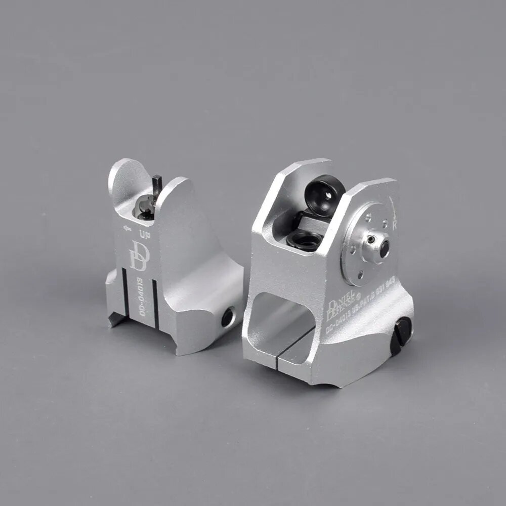 Передний и задний прицел Daniel Defense для AR-15 - серебристый цвет, механический