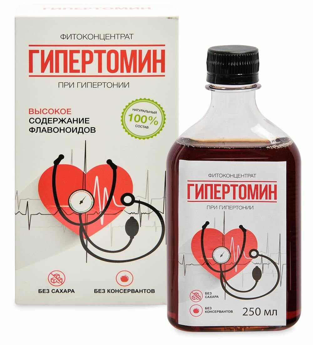 Фитоконцентрат "Гипертомин", 250мл A2171427 Фито-ПаМ, Россия.