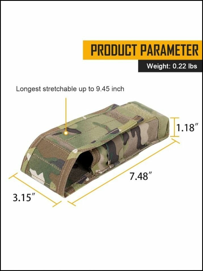 Тактический подсумок IDOGEAR 35108 для магазинов 5,56 мм в эксклюзивном цвете Мультикам