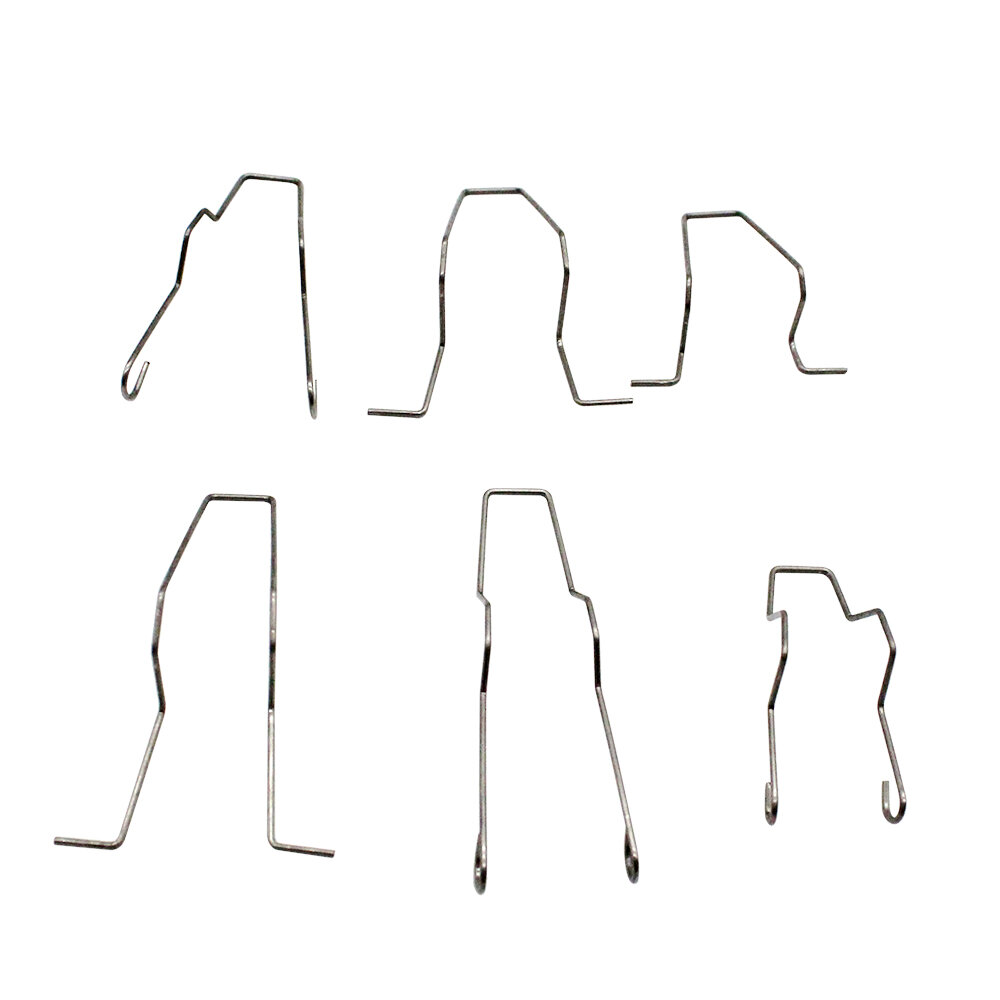 Пружины-клипсы для фиксации ламп фар ближнего света H1 H4 H7, металл, 6 штук, размер упаковки 8*8*3см, вес упаковки 20г