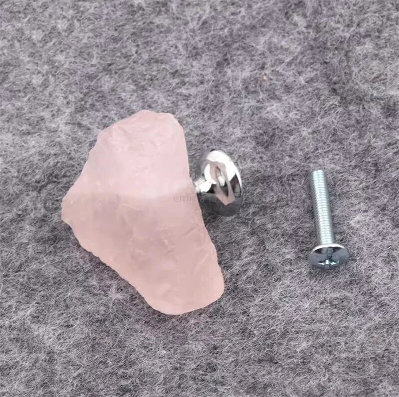 Ручки для шкафов из латуни с кристаллами pink