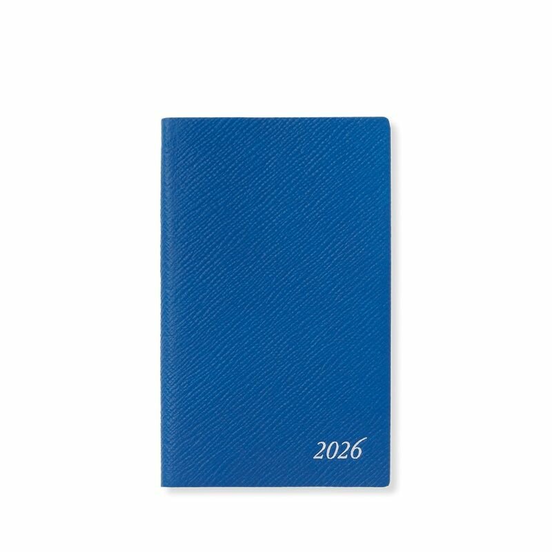 Smythson Ежедневник 2026 Panama Weekly Diary with Pocket, Cerulean