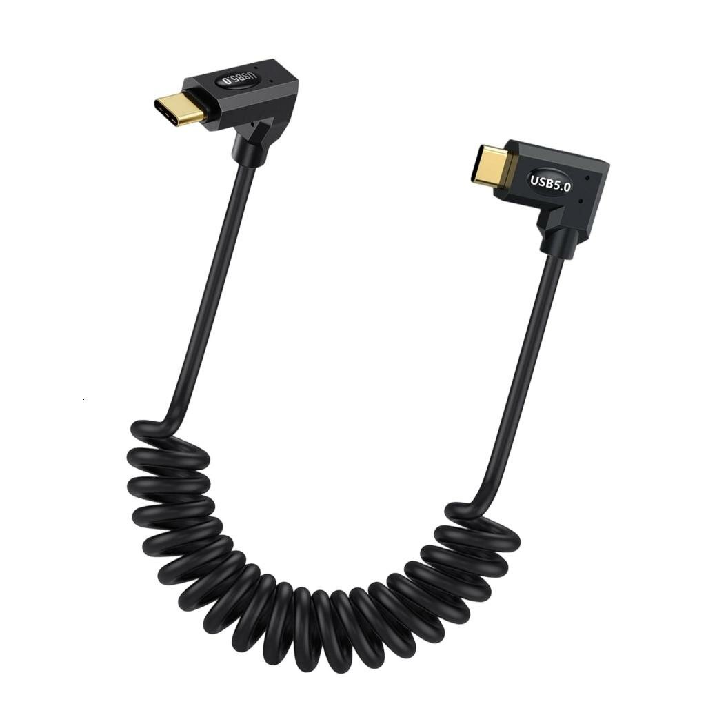 Кабель USB C на USB C 80 Гбит/с, Боковой изгиб