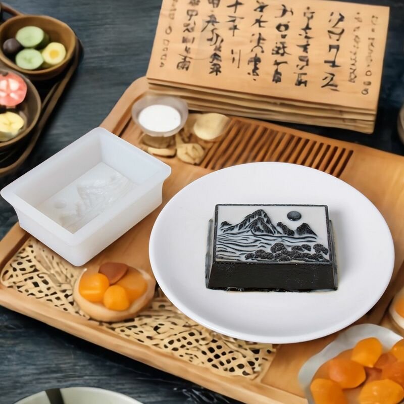 Силиконовая форма для мусса в национальном стиле СГ, реалистичный рельеф, новогодняя культурная креативная форма для десертов, молочного желе и шоколада