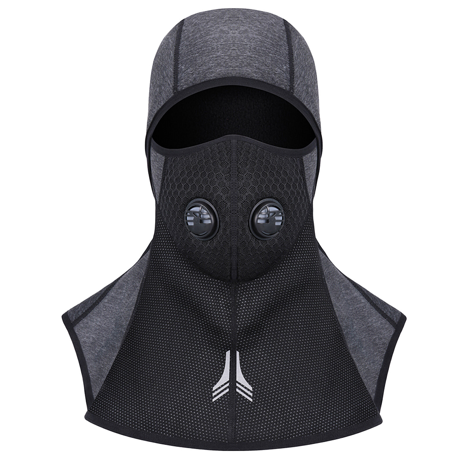 Winter Full Face Mask Elastic Cycling Headdress Water Repellent Fleece Head Cover Skating Skiing Motorcycling Hiking Full Face Hat Dust-proof Carbon Filter Gauze, Spandex Shell, Polar Fleece Lining, Head Circumference 22.0-24.4in, 56-62cm, Material
