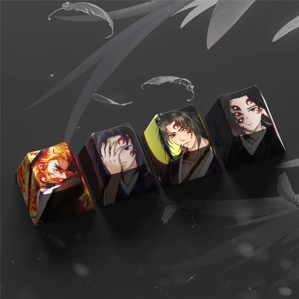 Кейкапы для механической клавиатуры "Demon Slayer", Колпачок для ключей из аниме, PBT Профиль Cherry