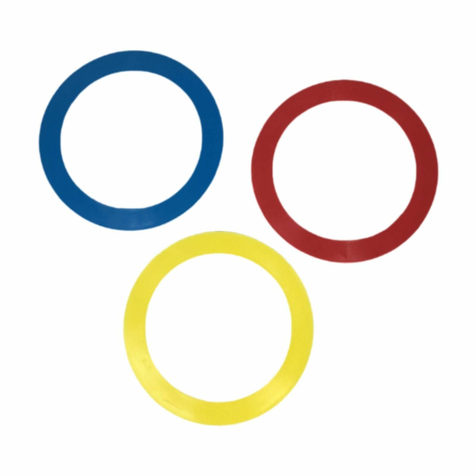 Акробатические кольца для жонглирования, 3 шт, реквизит для выступлений, тренировок, из полипропилена, диаметр 24 см, разноцветные