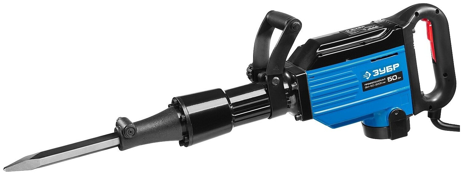 ЗУБР Бетонолом, 50 Дж, 2000 Вт, АВТ, отбойный молоток HEX-28, Профессионал (ЗМ-50-2000 ВК)