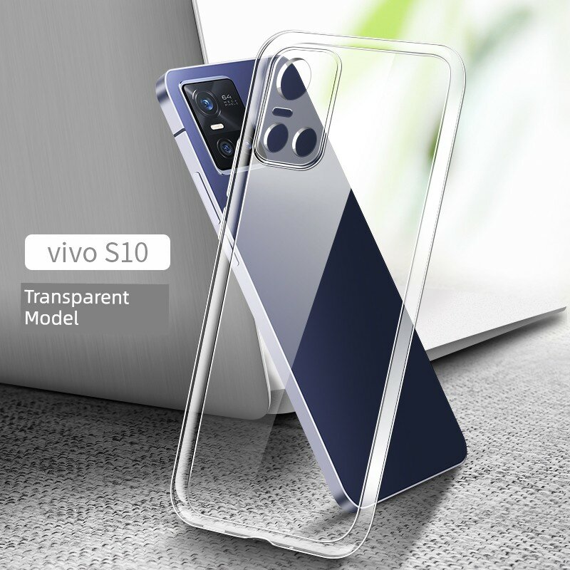 Чехол Vivo S10/S10 Pro ультратонкий прозрачный с полной защитой объектива
