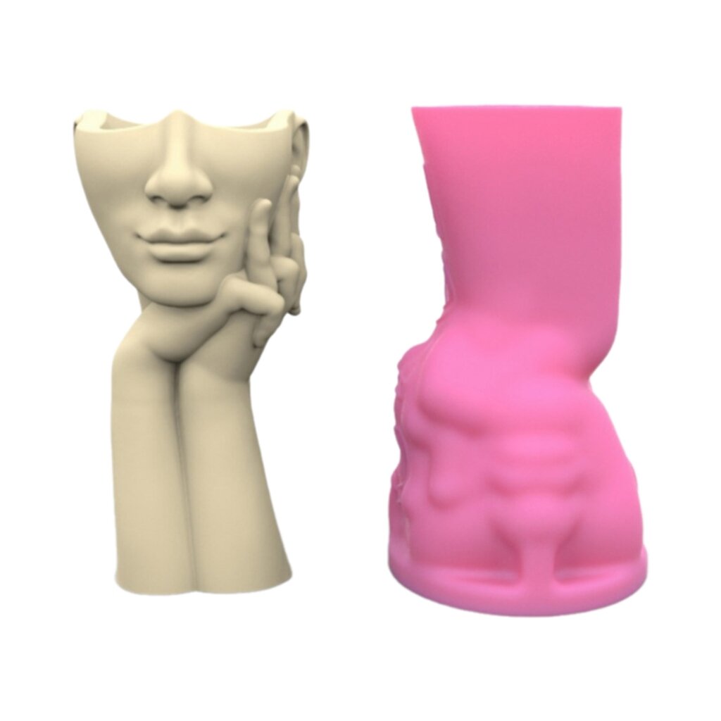 Женщины Гипс Силиконовая Форма DIY Сочные Бетонные Цветочные Горшки Гипсовый Цемент