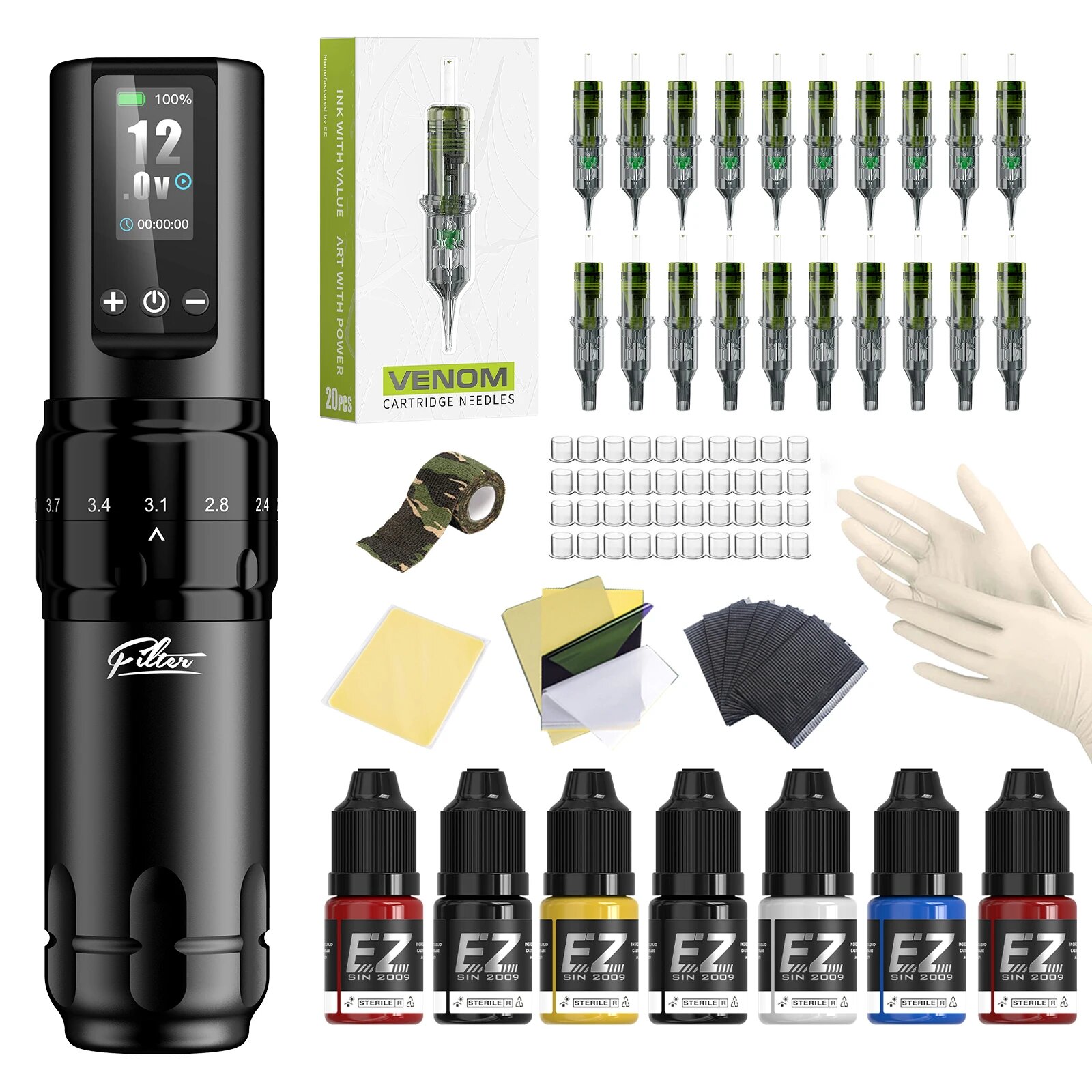 Беспроводная тату-машина EZ Tattoo Kit Filter X30-KIT-2