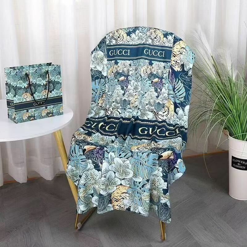 Полотенце для ванной, Хлопок, 70x140 см, синий, фиолетовый, 2 шт.