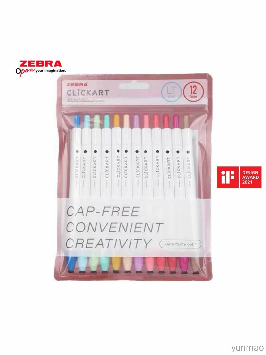 Набор маркеров Zebra CLICKART, WYSS22-12CLT, 12 цветов