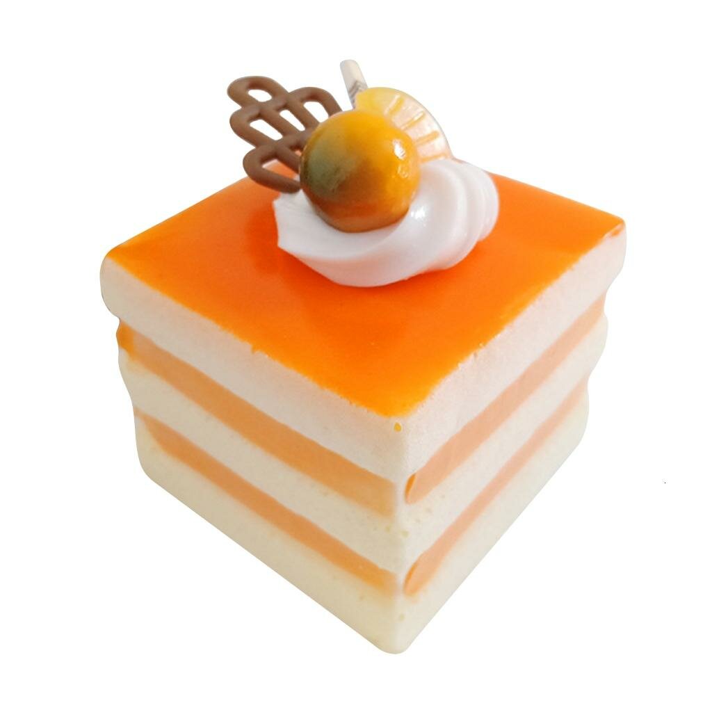 Искусственный десерт, имитация торта, Оранжевый
