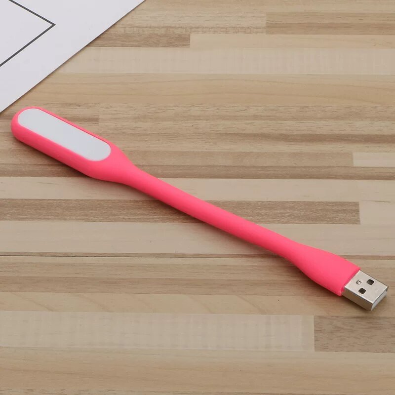 Портативная USB-перезаряжаемая розовая гибкая настольная лампа 2-упаковка для учебы и путешествий