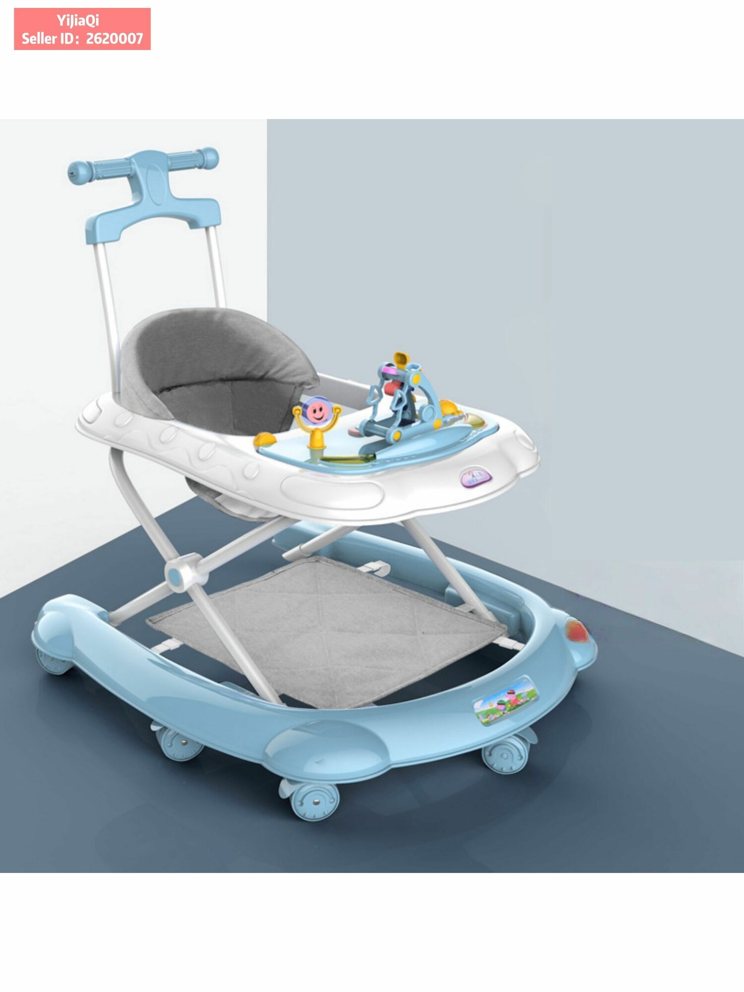 Ходунки детские для мальчиков и девочек с игровой панелью, каталка для малышей