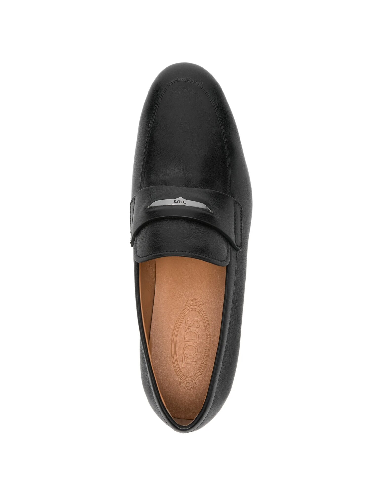 Лоферы Tod's Leather loafers, размер 9.5, black/black — фото 1