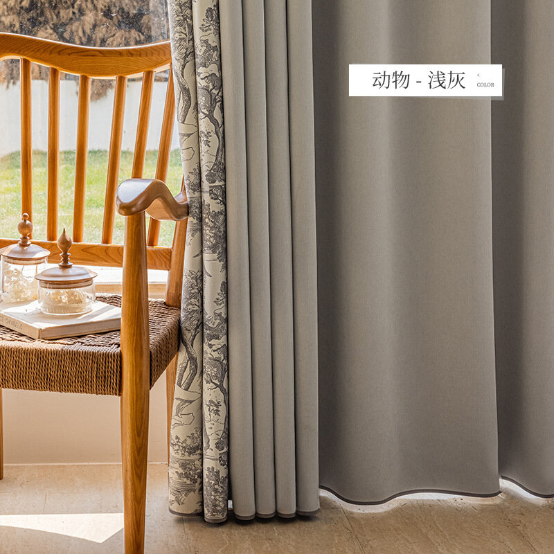 Шторы "Ландыш" в американском ретро стиле, легкие, французский стиль 2025, высокие затемняющие шторы для гостиной, элегантные шторы из велюра