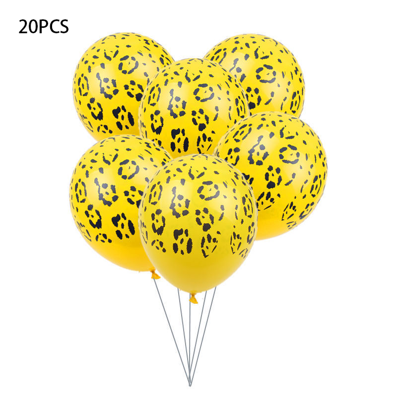 Фестивальные шары с животными джунгли 12 дюймов для дня рождения с сафари украшения для вечеринок для всех возрастов 20 шт леопард
