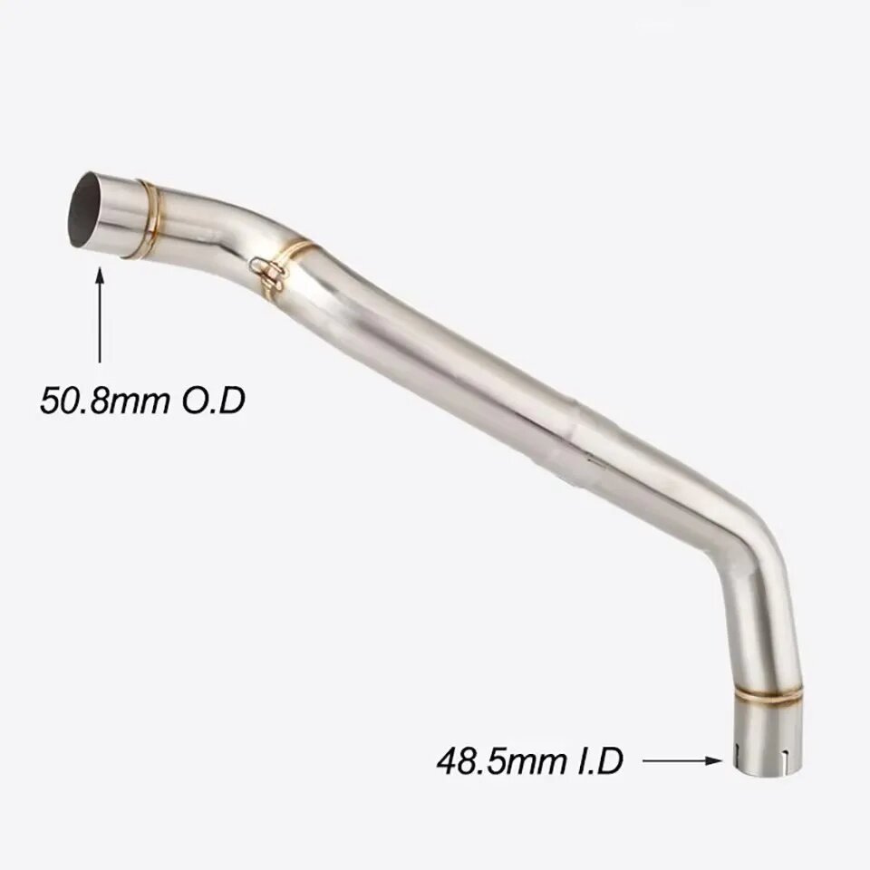 Для Honda CBR 600RR 2005-2024 F5 CBR600RR CBR600 RR Escape мотоциклетный глушитель, средняя хвостовая труба 51 мм, без шнуровки, нержавеющая сталь