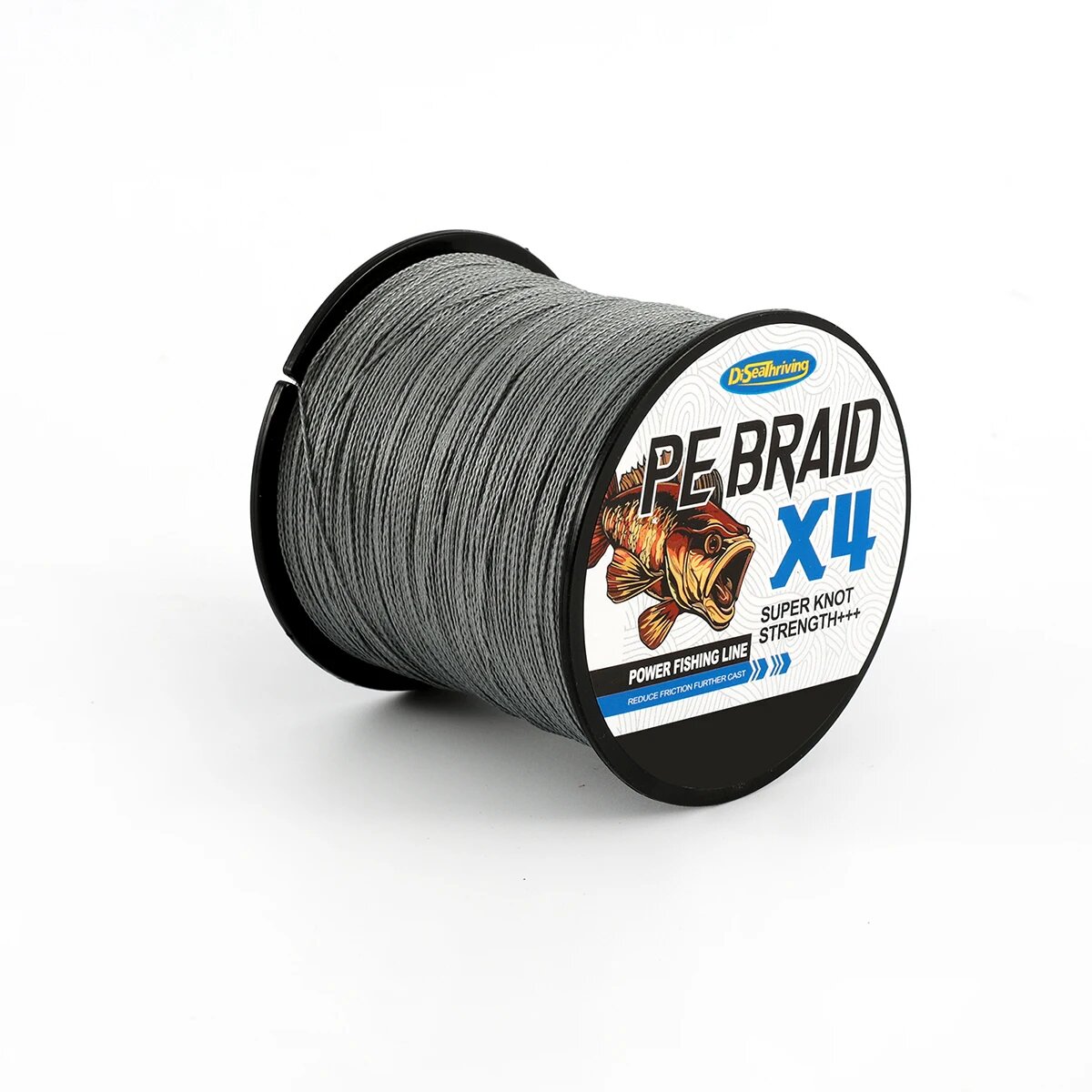 DiSeaThriving Плетеная рыболовная леска 500м, 4 жилы, 6-60LB Серый, X4-500M-0.4mm-60LB, huise