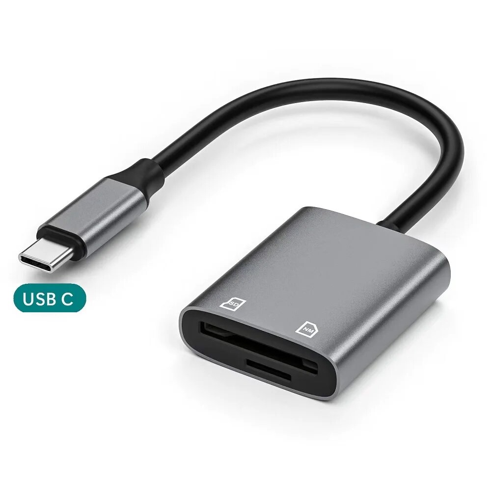 Устройство чтения карт памяти TypeC Nano Адаптер карт памяти Huawei NM Устройство чтения карт памяти USB-C SD для передачи данных Huawei Nova Honor Скорость до 90 МБ/с Type C