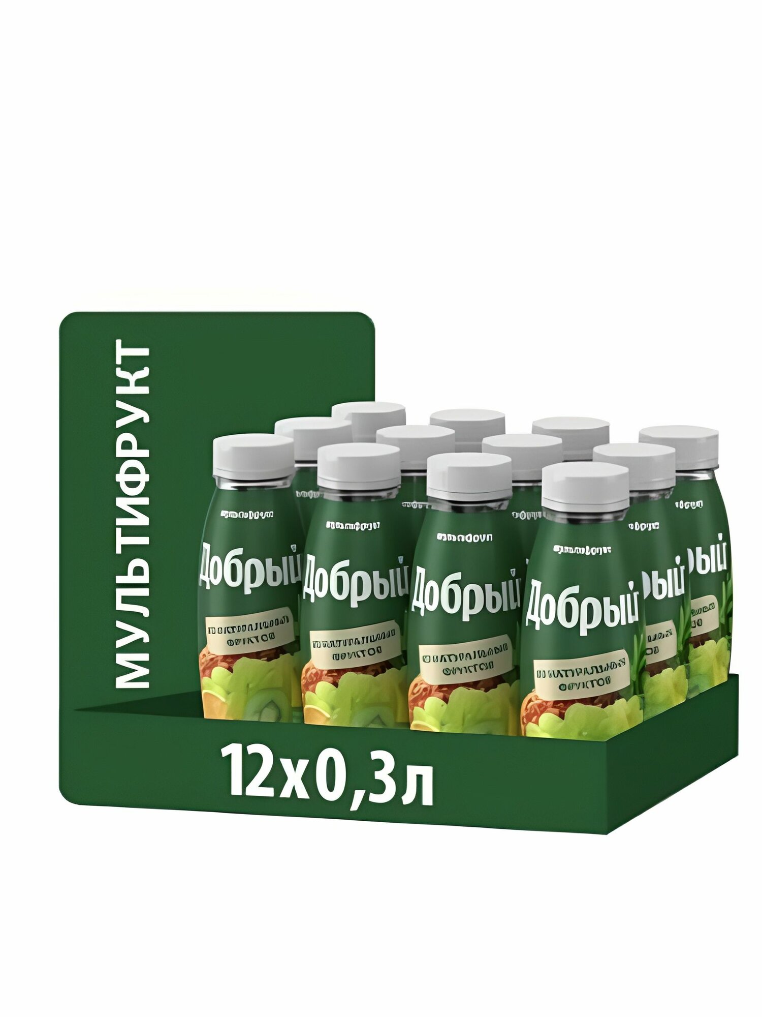 Нектар Добрый Мультифрукт обогащенный провитамином А, 300 мл. Упаковка 12 шт.