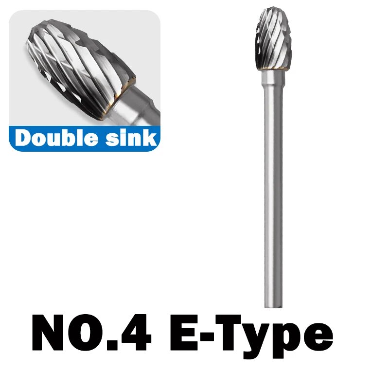 Набор фрез из карбида вольфрама для Dremel, твердосплавные фрезы для резьбы с 2.35x6mm, NO.4 E-Type