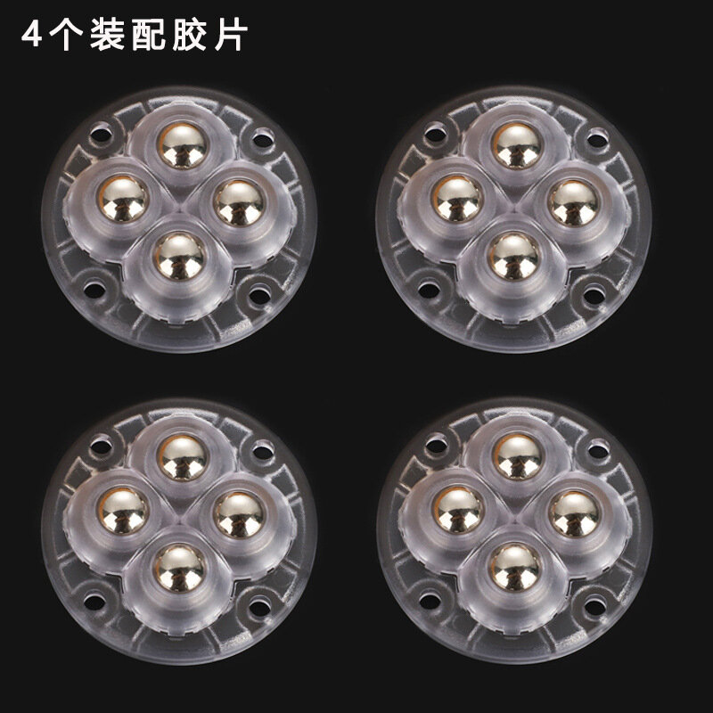 Самоклеящиеся колесики для мебели, мини-мобильные колеса, вращающиеся шарикоподшипниковые липкие колеса, универсальные колеса для мусорных баков