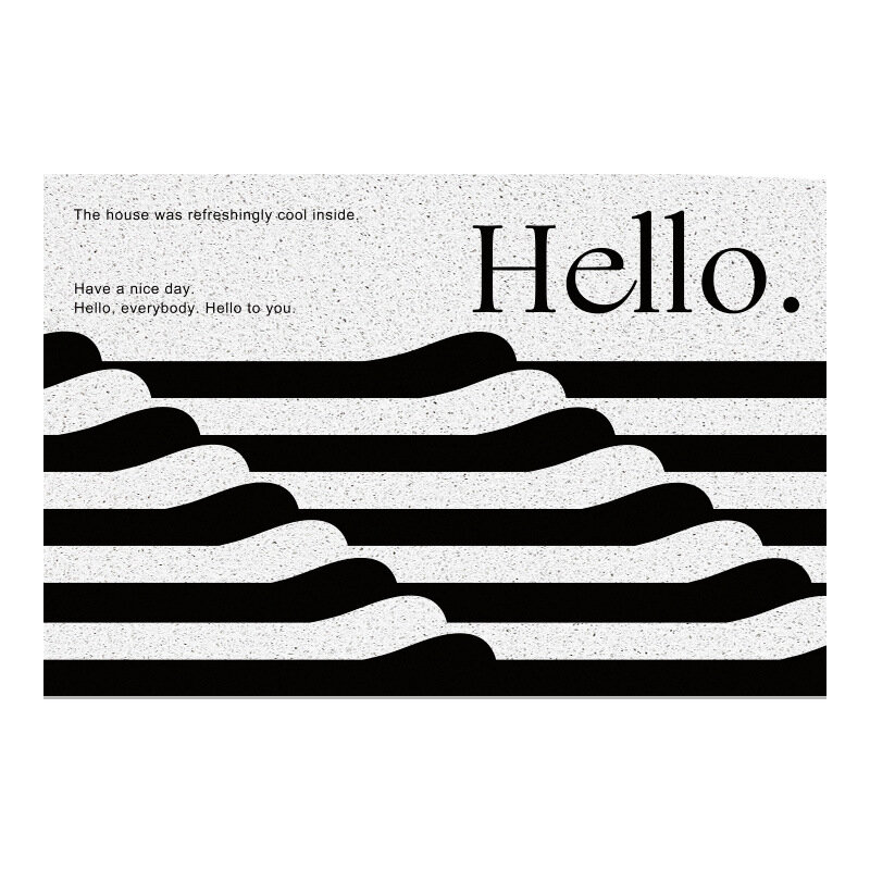 Коврик для входа из ПВХ с черно-белым узором «пропуск», современный антипробуксовочный напольный коврик, 120x150 см