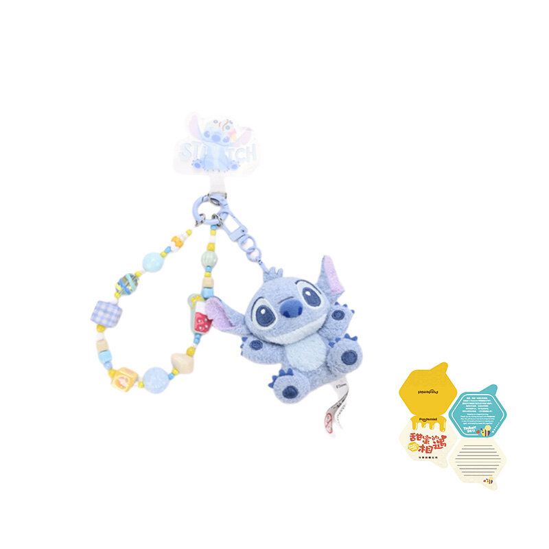 POTDEMIEL X Disney Стич Little Gold Dopamine Одежда Подвеска Милый Стиль Плюшевые Брелки Длина Тела 5 см