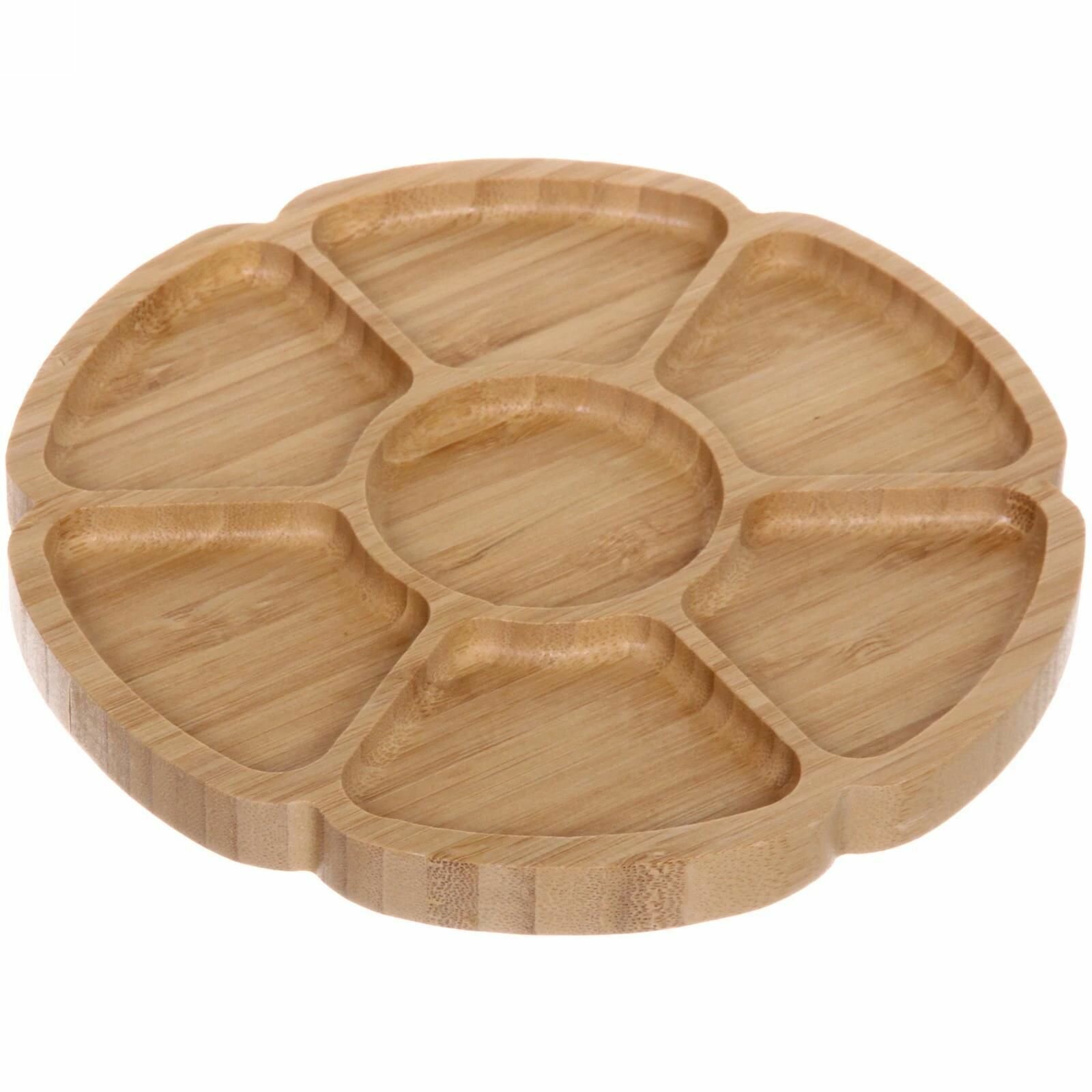 Менажница КНР бамбуковая "Shef" 19 см, 7 секций