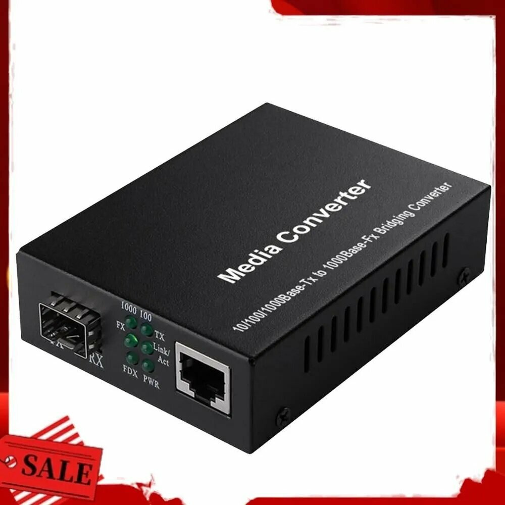 (F P N I) SFP Fiber To RJ45 Media Converter Transceiver 10/100/1000M Ethernet Transceiver, Совместимый С