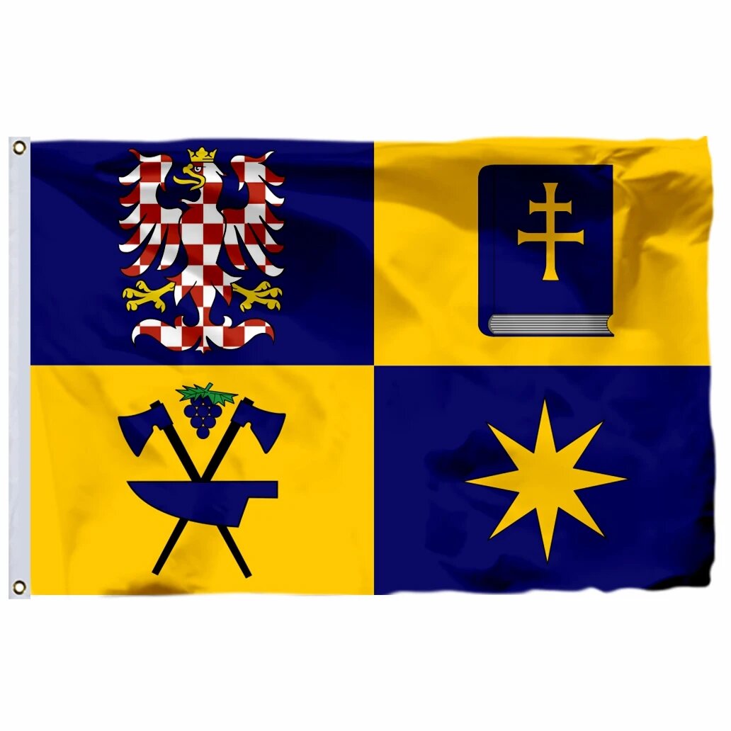 Флаг Чешской Республики 3х5 футов ziqiang Темно-синий, 3X5FT-90X150CM, ZlIn Region