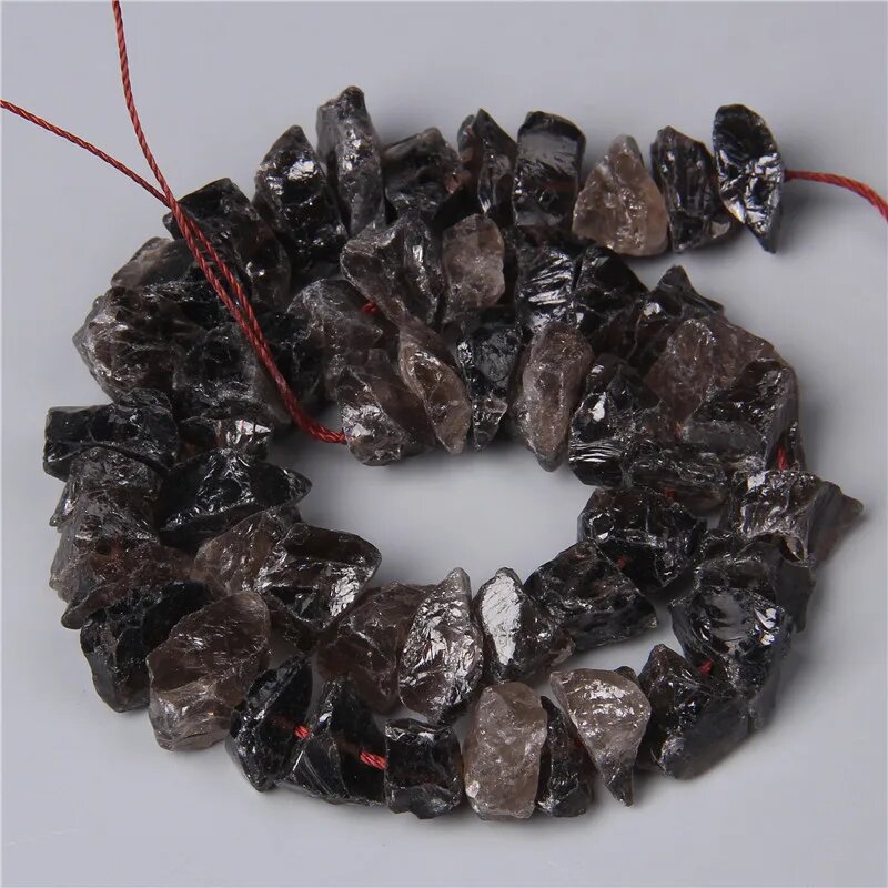 Натуральные бусины из флюорита, аметиста и кварца vinswet 8. Smoky Quartz