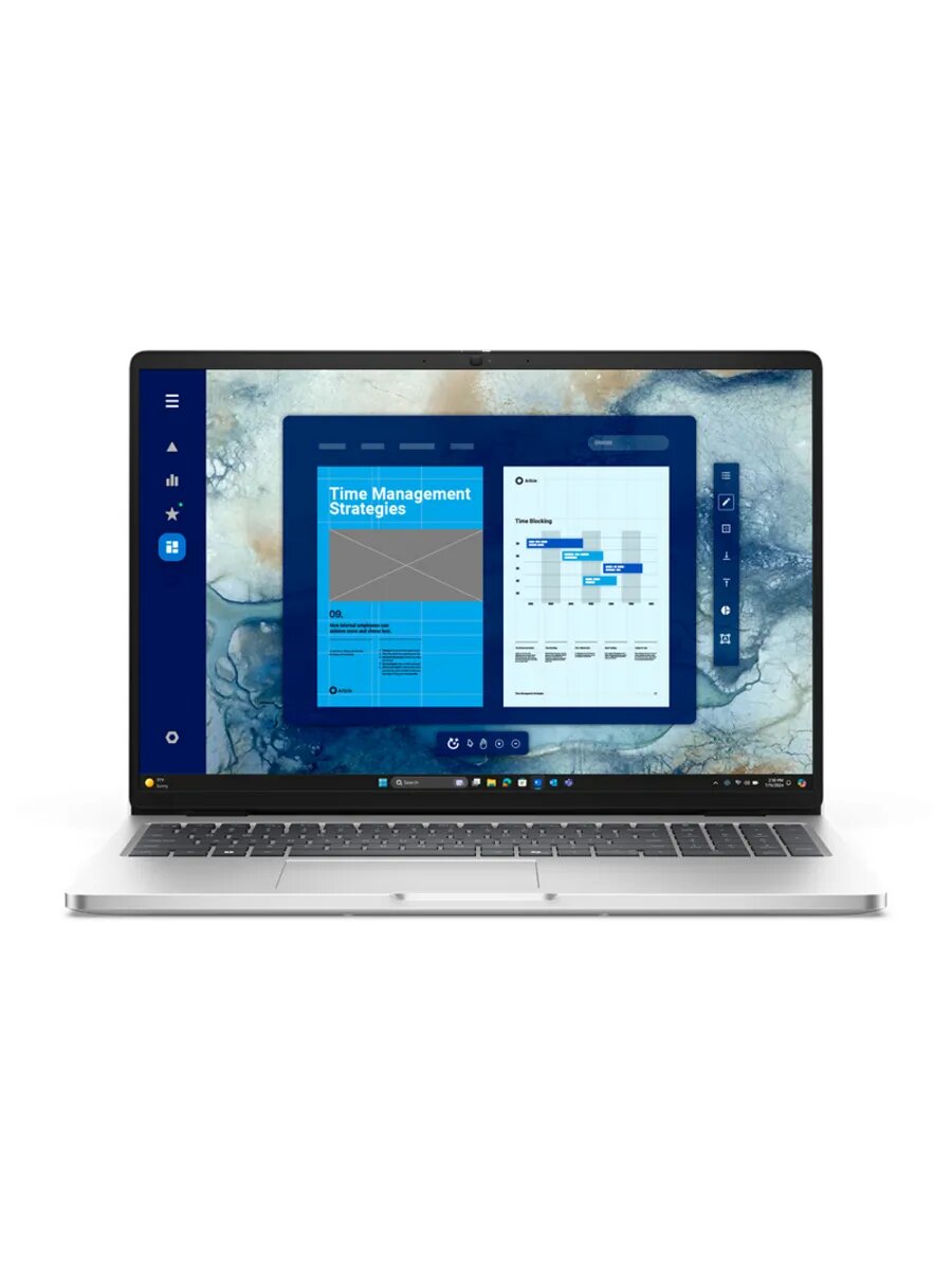 Ноутбук Dell 16 Pro серебристый 16" FHD, IPS Intel Core Ultra 5 235U, 64GB/SSD 512GB Intel Arc Graphics Win11pro