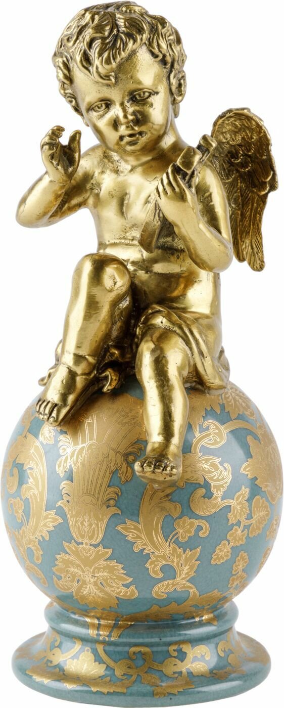 Фигурка Ангел с лирой на шаре 14x13x25 см