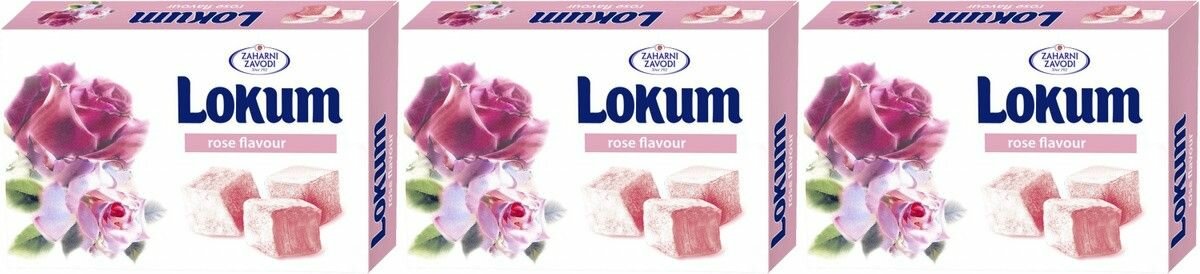 Лукум ZAHARNI ZAVODI со вкусом розы 140г*3штуки