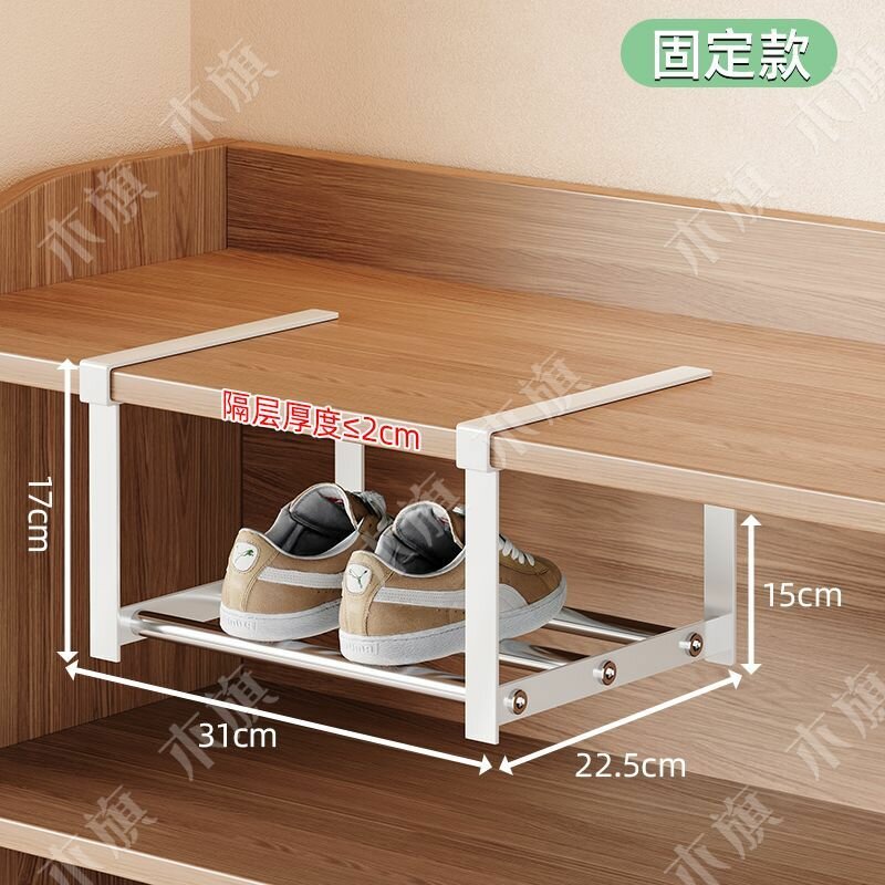 Многоярусная домашняя обувная полка, расширяемый обувной шкаф с перегородками, держатель для обуви, перегородка с подвесной корзиной и полкой для хранения.