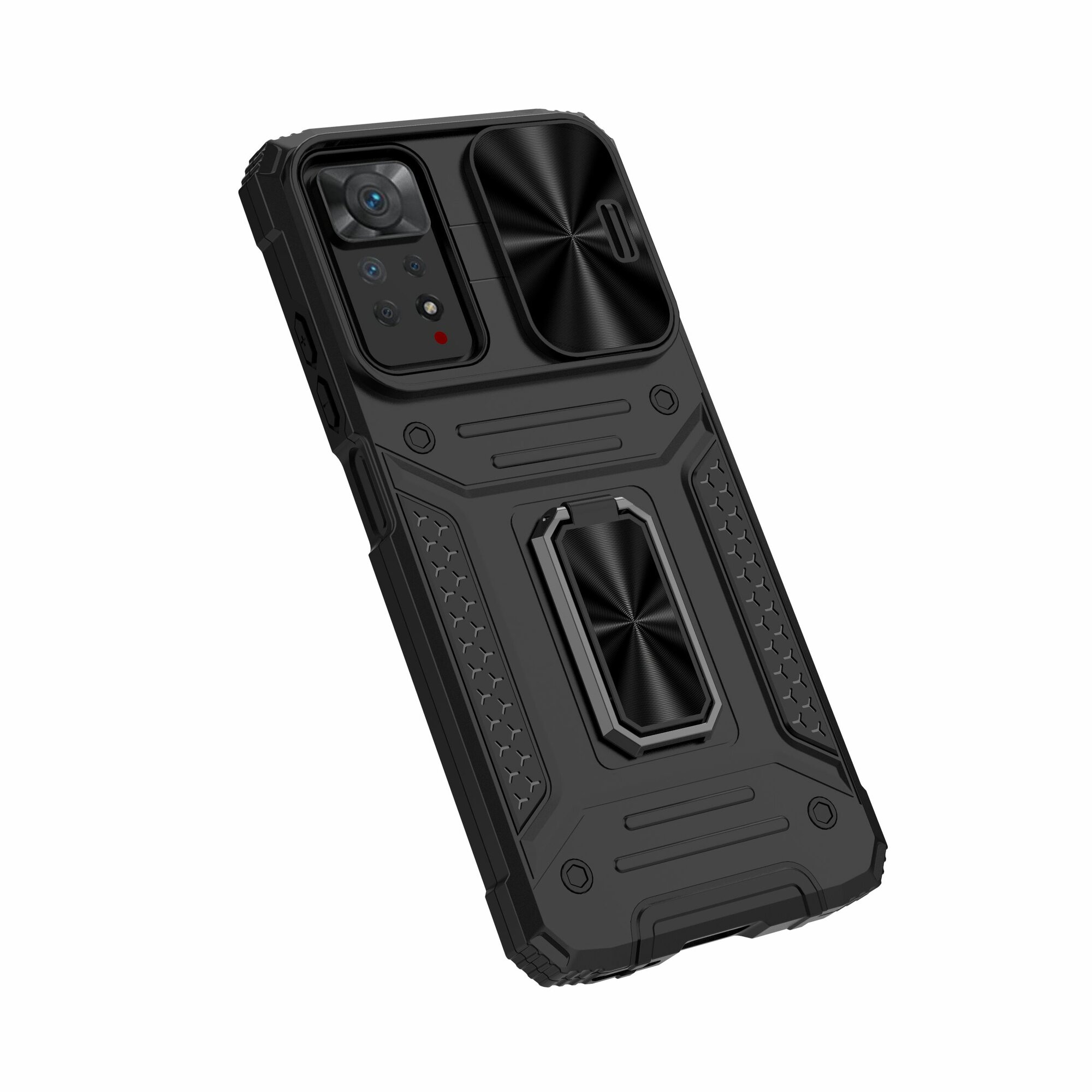 Противоударный чехол Mantlet Case для Xiaomi Redmi Note 11 Pro черный