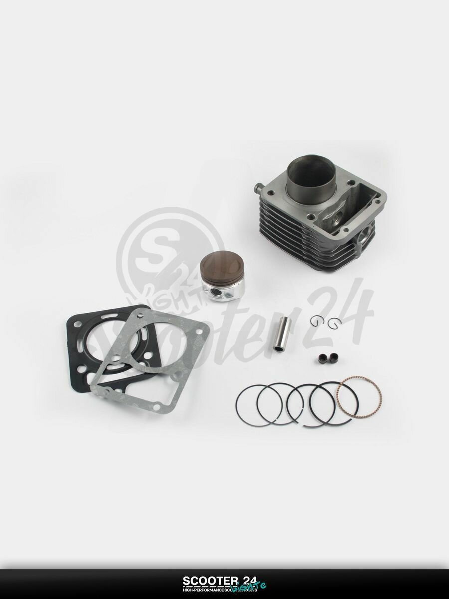 Поршневая группа ЦПГ на китайский 4T мотоцикл и мопед CG150 ( 56.5, p-15, h-71.2) (водяное охлаждение, с ребрами) "GONGYU"