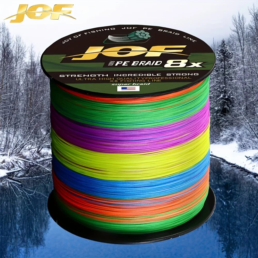 JOF 8-прядная плетеная леска 300 м для ловли карпа 300M-22LB-0.8-0.12MM, X8 Multicolour