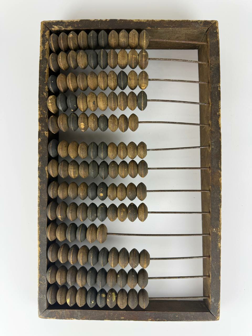 Счеты деревянные СССР, большие, 27,5 х 46 см.