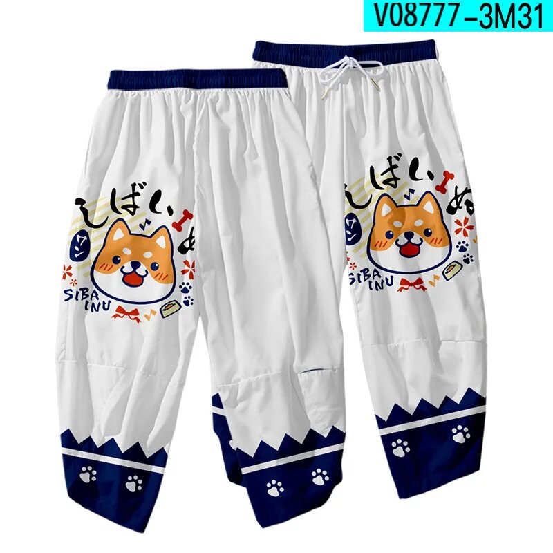 Женские кимоно штаны bebovizi с принтом Shiba Inu L, V08777-3M31