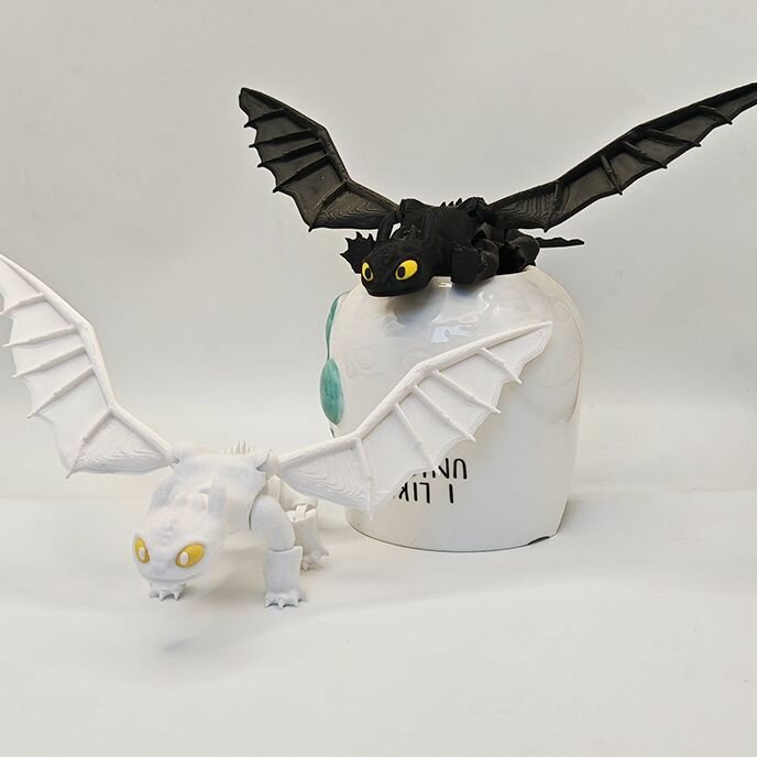 Магнитный беззубый магнит на холодильник, 3D-печать, украшение для автомобиля, украшение на крышу автомобиля, игрушечный кулон, фигурка летающего дракона, мотоцикл.