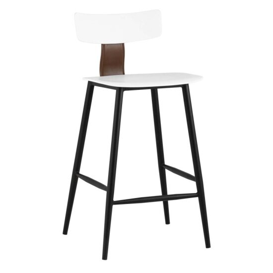 Стул полубарный Stool Group ANT, пластиковый, белый