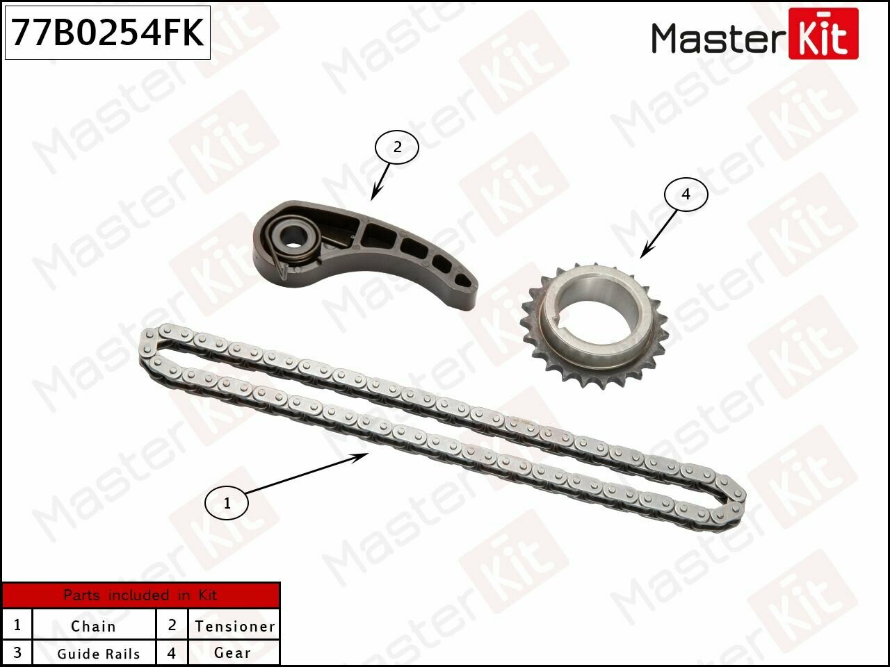 Комплект привода масляного насоса CHEVROLET EPICA V250 X20D1 MasterKit 77B0254FK