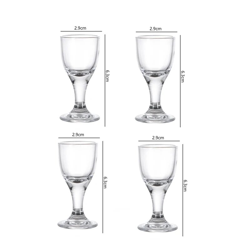 Прозрачный стеклянный диспенсер для вина на 100 мл с 4 стаканами 10ml 4pcs