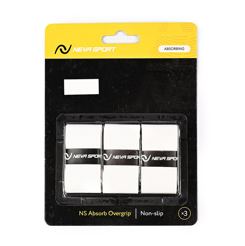 Овергрип NEVA SPORT, UOA2-101, 110см, в упаковке 3 штуки, белый