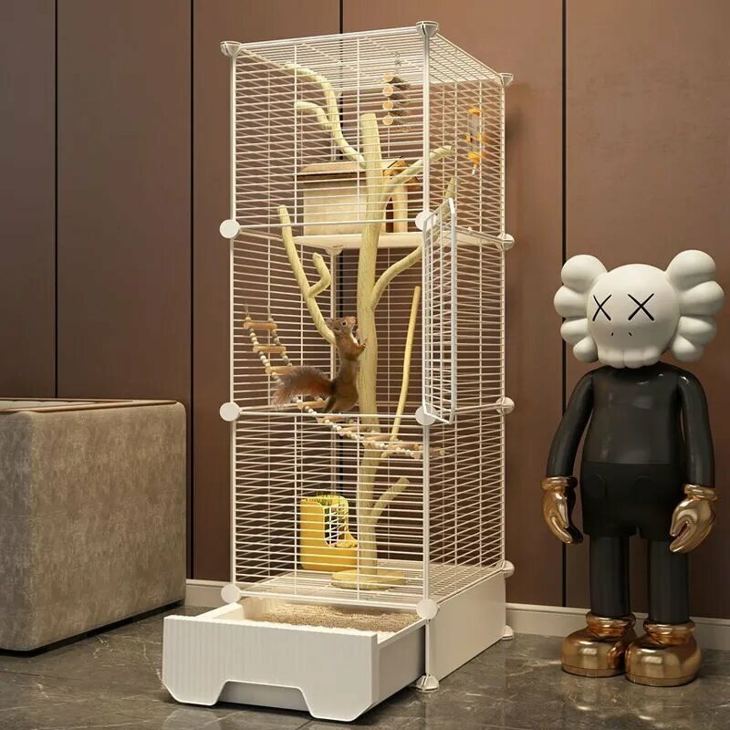 Клетка для белок большая трехэтажная